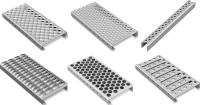 China Flat Aluminum Crocodile Mouth Anti Slip Stair Treads Walkway Plank Sheet Panel Roof Diamond Grip Strut Safety Grating for sale
