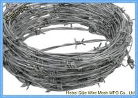 China 12 x 14 gauge 15kg/roll HDG Double Strand Galvanized Barbed Wire for sale