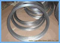 China 450mm Coil Diameter BTO-22 Galvanized Concertina Razor Wire with 56 Loops for High-Security Perimeter Protection for sale
