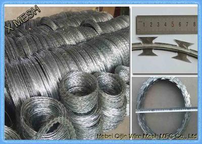 China 450mm Coil Diameter Galvanized Binding Wire Concertina Razor Barbed Wire for sale