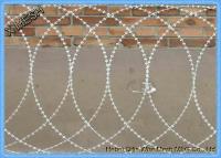 China Galvanized Razor Barbed Wire Fence / Security Barbed Wire Mesh SGS Listed for sale