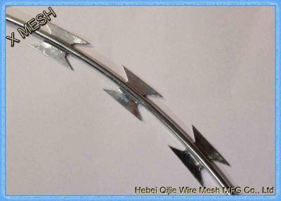 China BTO-22 Cross Type Concertina Razor Wire Security Fence - 300mm to 1250mm Coil Diameter with Zinc Coating Options for sale