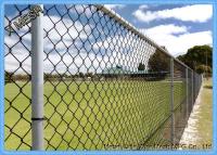 China Green PVC Coated 2-inch Mesh 6FT Chain Link Fence for Sportsground - 1.2mm to 5.0mm Wire Diameter for sale