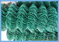 China Professional 6 foot Vinyl Coated Chain Link Fence With RAL 6005 Green Colour for sale