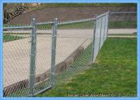 China PVC Coated Chain Link Fence Fabric Black Color Quick To Install for sale
