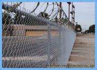 China PVC Coated Security Chain Link Fence Mesh Fabric 8 Gauge 60 X 60mm Size for sale