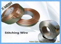 China 0.103 X 0.020 Inch Liquor Finish Box Flat Stitching Wire 25 Lbs Spool for sale