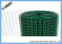China Green PVC 2mm Welded Wire Mesh Roll After Electric Galvanized with 3/4