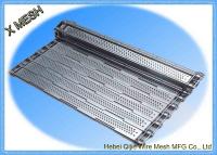 China Perforated Stainless Steel Conveyor Belt 1.5-3mm Plate with 3-8mm Holes for Food Processing Oven Systems for sale