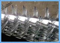 China Anti Climb Wall Spikes Security Fence Spikes 1.25m Length 100mm Spike Height Hot-Dip Galvanized Steel for sale