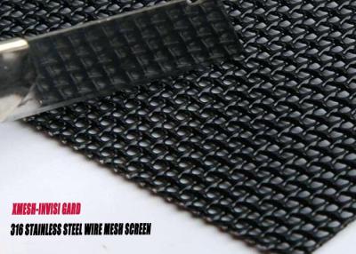 China Stainless Steel Security Fly Screen Mesh 0.8mm Wire 11 Mesh for Windows and Doors Black Color for sale