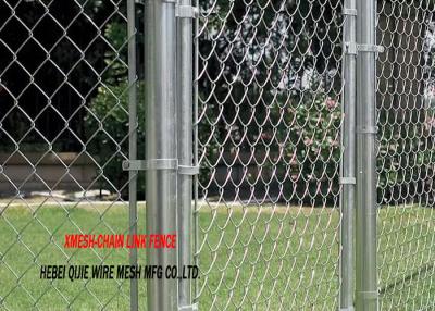 China 11.5 Gauge Green PVC Coated Galvanized Chain Link Fence for farm garden for sale