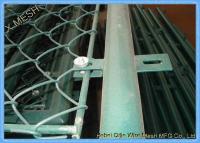 China Q195 Hot Dipped Galvanized Iron Green Chain Link Fence Panels 10m / 15m Length for sale