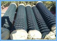 China Q195 Hot Dipped Galvanized Iron Green Chain Link Fence Panels 10m / 15m Length for sale