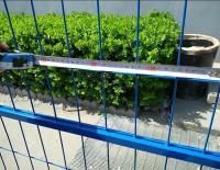 China Canada Standard Powder Coated 9.5ft x 6ft Temporary Mesh Fence with Base for sale