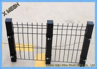 China Vinyl Electrostaic Paint Curved Metal Fence Powder Galvanized welded wire fence for sale