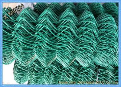 China 9 Gauge Green PVC Coated Colored Chain Link Fence For Rural Fencing 4 Feet Height for sale