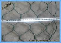 China 60X80mm , 3mx1mx1m Galvanized Wire Gabion Box / Stone Basket Gabion for sale
