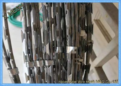 China 10m Hot Dipped Galvanized Concertina Razor Wire 23 Loops with 2.5mm Core Wire and 0.5mm Blade Thickness for sale