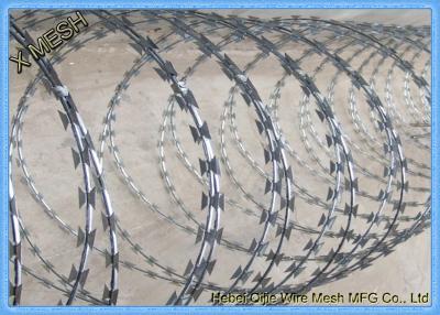 China Stainless Steel CBT-60 Crossed Razor Wire Security Fence - 450mm to 900mm Diameter with 2.5mm Wire for sale