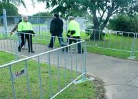 China Classic Galvanized Steel Barricade / Metal Crowd Control Barriers for sale