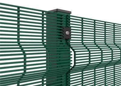 China 358 Anti-Climb High Security Welded Wire Mesh Fence 3.95mm Wire 76.2x12.7mm Mesh Galvanized Powder Coating for sale