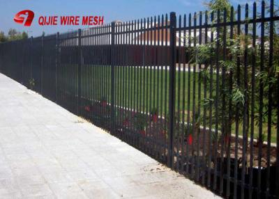 China Heavy Duty 2 Rail40X40X2.5mm Wall Thick School Steel Garrison Fence Panel 1800mm High X 2400mm Wide for sale