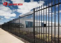 China Powder Coated Wire Mesh Fence Panels Pregalvanized Spear Top Security Garrison for sale