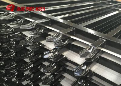 China Powder Coated Vinyal Garrison Fence Panel 1.8mH X 2.4mW Black Color for sale