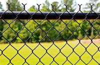 China Commercial Black PVC Coated Chain Link Fence Fabric 1.8-4.0mm Wire Diameter for School Sports Facilities for sale