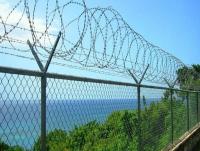 China Zinc Coated Galvanized Steel Chain Link Fence Application With Razor Barbed Wire for sale
