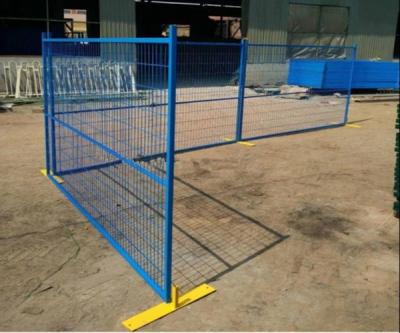 China Canada Welded Temp Fence with Solid Anchorage Powder Coated Panels for Construction Sites for sale