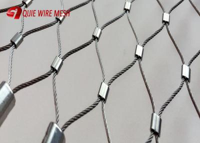 China 7x7 Stainless Steel Rope Mesh 3.18mm Cable with 120mm Hole Size for Zoo Enclosures and Architecture for sale