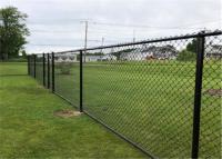China Hot Dipped Galvanized Chain Link Fence Fabric 6 Foot Black Color 9 Gauge for sale