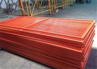 China Red Temporary Mesh Fencing With Plastic Feet And Iron Feet For Construction Site for sale