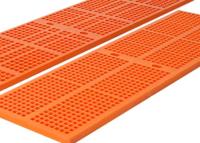 China Red / Orange Color Moulded Polyurethane Screens Mining Application Vibration Screen for sale