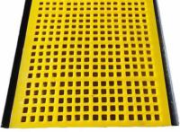 China PU Sieve Media & Urethane Mesh Mats Deck Bend Plate Sheet In Yellow Color for sale