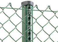 China Galvanized PVC Coated Diamond Mesh Wire Chain Link Fence Roll for sale