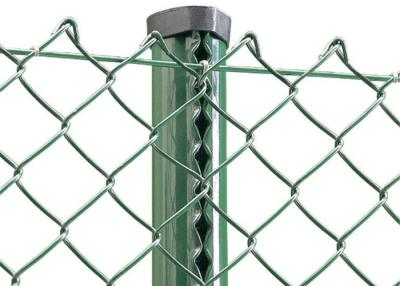 China Galvanized PVC Coated Diamond Mesh Wire Chain Link Fence Roll for sale