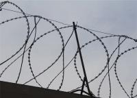 China Circle Concertina Razor Galvanized Binding Wire / Barbed Fencing Wire Diameter 45cm for sale