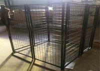 China Large 6x10x5 Folding Metal Dog Cage with Gate - Galvanized Outdoor Pet Crate Kennel for sale