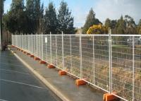 China Pre-Galvanized 2400x2100mm Temporary Mesh Fencing with Base - AS4687 Compliant Construction Site Barrier for sale