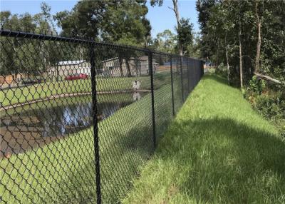 China Galvanized / Pvc Coated Garden Chain Link Fence Fabric With Diamond Hole for sale