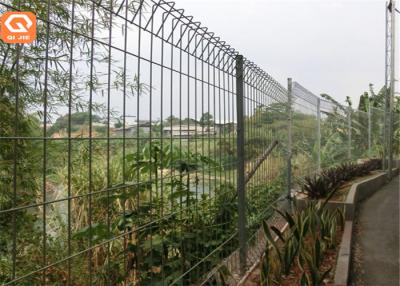 China Welded Wire Mesh Roll Top Curved Metal Fence Brc Powder Coating for sale