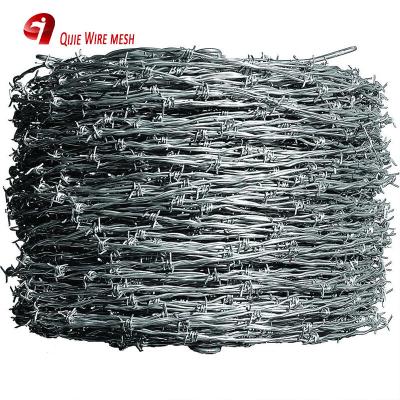 China Hot Dip Galvanized Barbed Wire , PVC Coated Barded Wire For Protection for sale