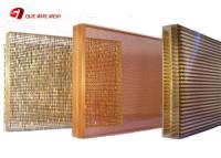 China Architectural Decorative Woven Glass Laminated Metal Mesh 300x300mm with 4+4mm Thickness and Multiple Glass Options for sale