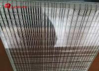 China Architectural Decorative Woven Glass Laminated Metal Mesh 300x300mm with 4+4mm Thickness and Multiple Glass Options for sale