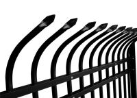 China Euro Garden Metal Dip Galvanised Plastic Coated Wrought Iron Garden Fencing for sale
