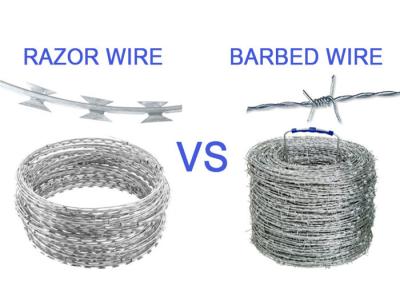 China OEM Cross Iron 45cm 0.5mm Concertina Razor Wire for sale