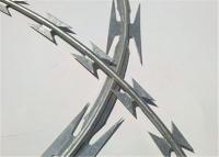 China OEM Cross Iron 45cm 0.5mm Concertina Razor Wire for sale
